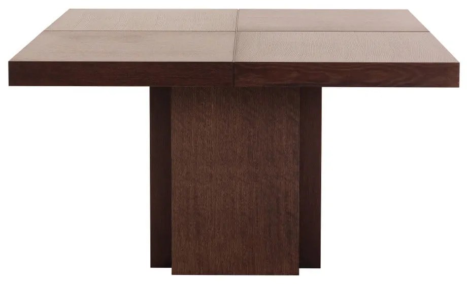 Tmavě hnědý jídelní stůl TemaHome Dusk, 130 x 130 cm