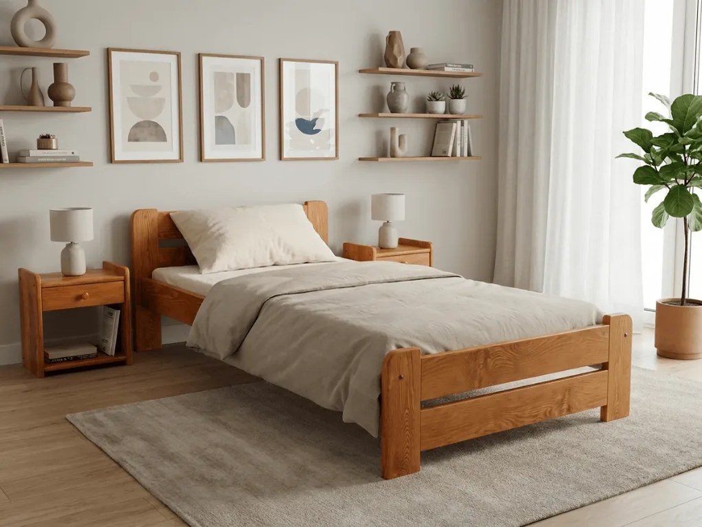 Postel Laura 80 x 200, olše Matrace: Bez matrace