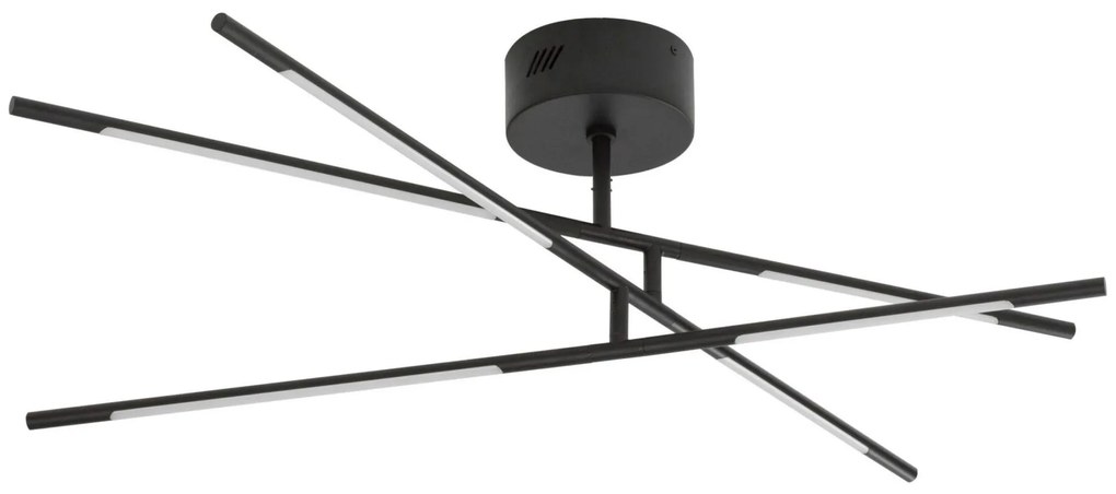 Stmívatelný LED lustr NOVA LUCE Raccio - černá, 30 W, 2100 lm, 840 mm, 255 mm, 140 x 60 mm