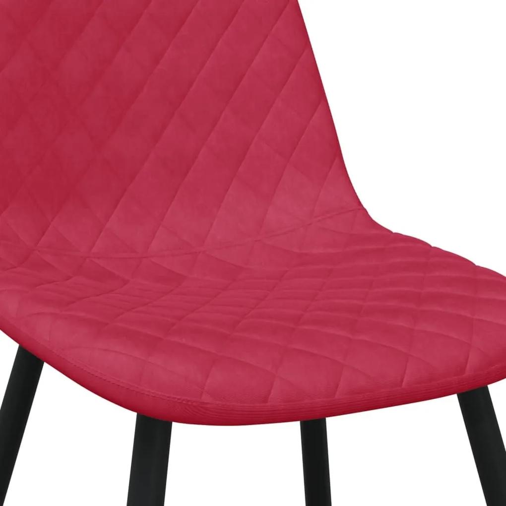 vidaXL Jídelní židle 2 ks samet [325645] Barva: vínová červená