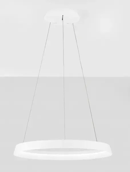 LED stmívatelný bílý designový lustr Ormi