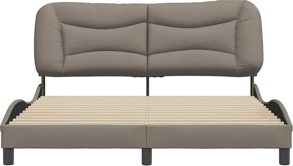 Rám postele bez matrace Hvar taupe 160 x 200 cm textil 3207783