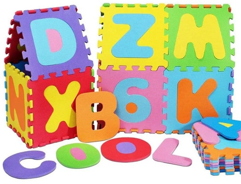 Hrací puzzle podlložka pro děti, sada 36 dílů APTEL KIDS