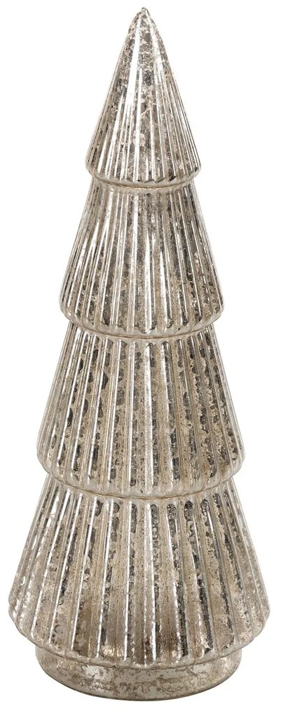 DEKORAČNÍ FIGURKA LED 10X31 CM STŘÍBRNÁ