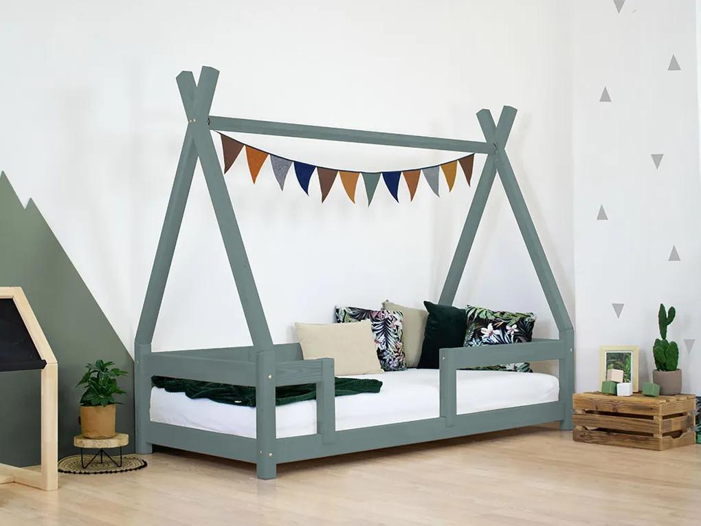 Benlemi Dětská domečková postel NAKANA  s bočnicí Barva: Světle modrá, Rozměr: 90 x 200 cm
