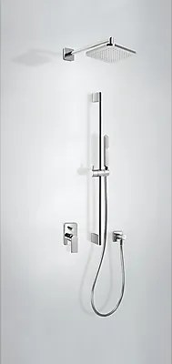 TRES - Podomítkový jednopákový sprchový set LOFTs uzávěrem a regulací průtoku. Včetně podomítkového tělesa Pevná sprcha 22 20018003