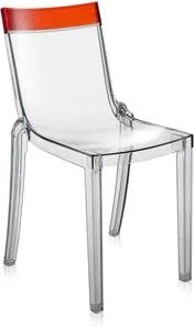 Kartell - Židle Hi-Cut - transparentní, červená