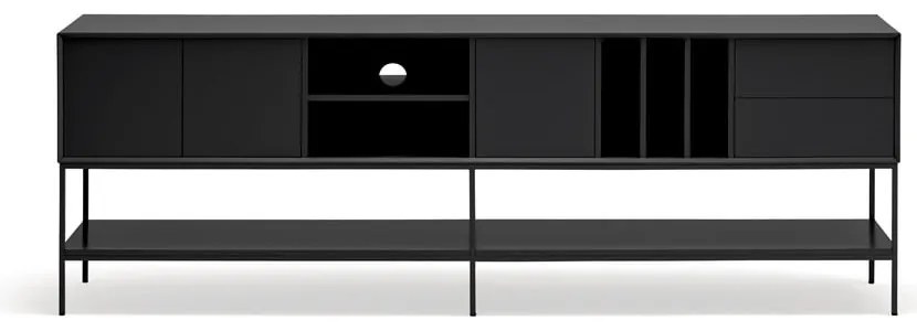 Černý TV stolek 220x74x45 cm Platt – Teulat