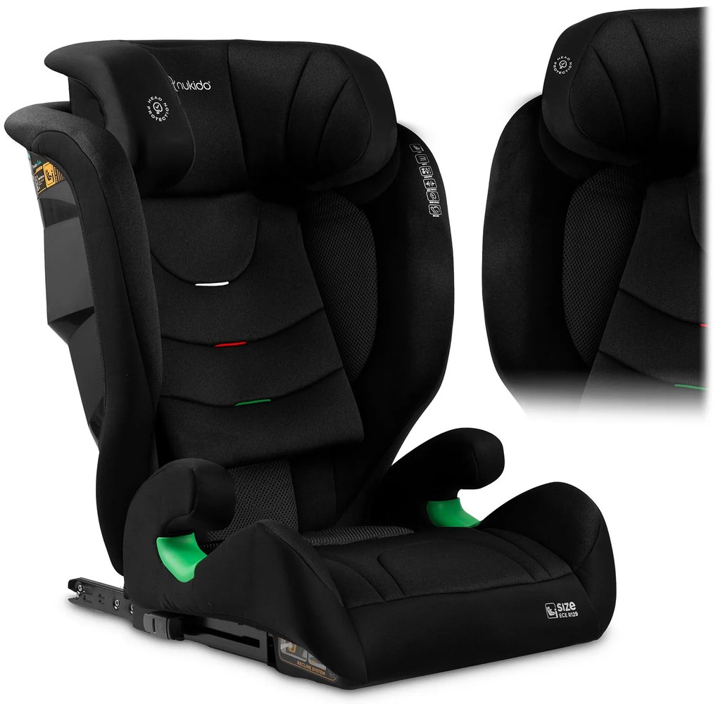 Nukido Louis Soft autosedačka černá 15-36 kg ISOFIX