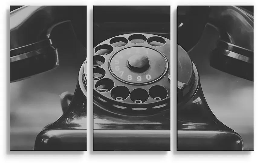 Sablio Obraz - 3-dílný Starý telefon - 120x80 cm