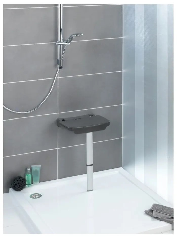 Nástěnná skládací židle Wenko Shower Secura Premium