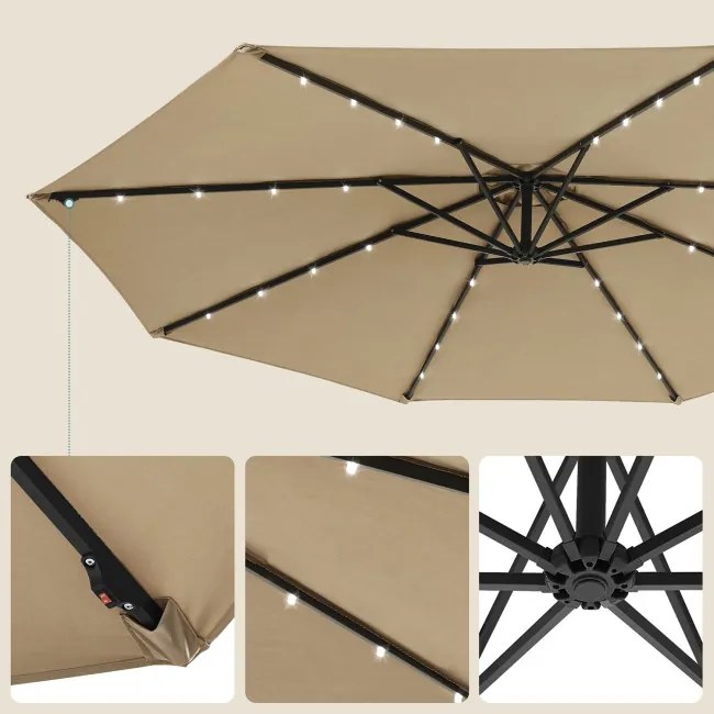 Zahradní slunečník s LED osvětlením GPU118K01