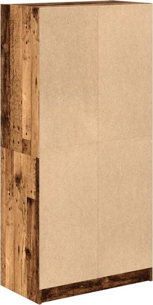 Highboard s dvířky old wood 68 x 37 x 142 cm kompozitní dřevo 3318722