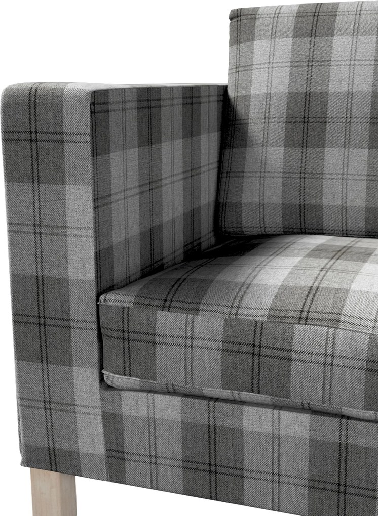 Potah na pohovku IKEA Karlanda 2-místná, krátký barva šedá látka pletený vzor, vzorované