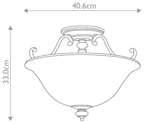 Hinkley HK-DUNHILL-SF - Přisazený lustr DUNHILL 2xE27/100W/230V