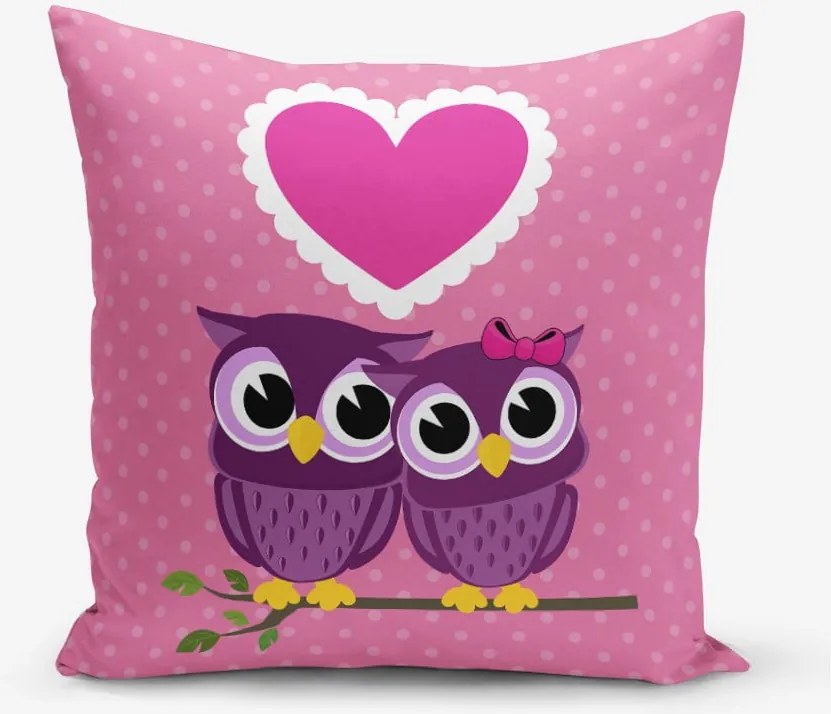 Povlak na polštář s příměsí bavlny Minimalist Cushion Covers Magnetic Love, 45 x 45 cm