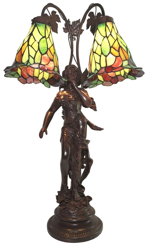 Stolní lampa Tiffany Cloches - 50*28*84 cm E27/max 2*60W