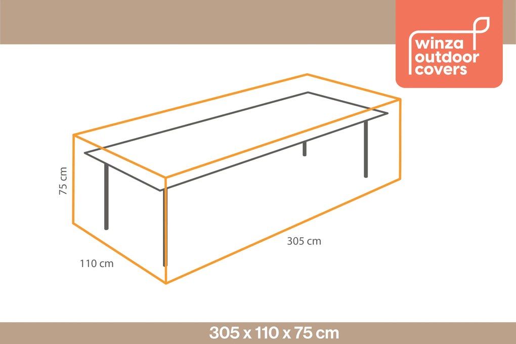 Obal na stůl 305x110x75 cm Winza