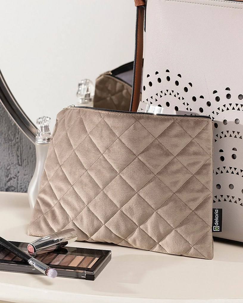 Pouzdro na tablet Velvet barva šedá látka lesklé, sametová