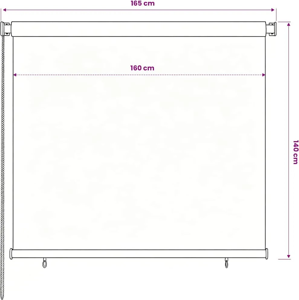 Venkovní roleta 165 (Š) x 140 (V) cm modrá HDPE 312840