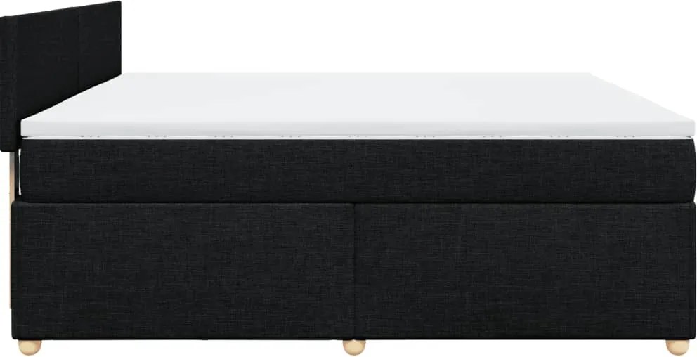 Box spring postel s matrací černá 180x200 cm textil 3286754
