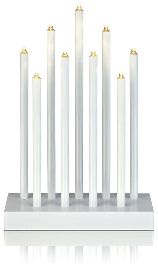 Bílý svítící LED svícen Markslöjd Viik, výška 27 cm