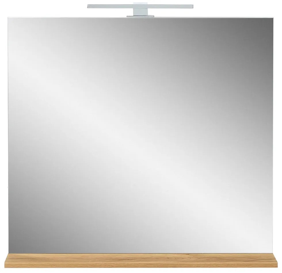 Nástěnné zrcadlo s osvětlením a poličkou 76x75 cm Menen – Germania
