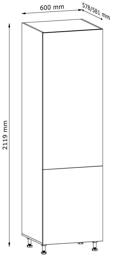 LANGEN bp  | potravinová skříňka D60R policová, regál | push open | UNI provedení | béžová