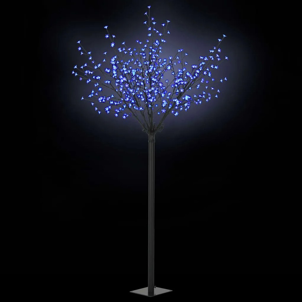 50691 vidaXL LED Kvetoucí vánoční strom dovnitř i ven IP44 250 cm modrý