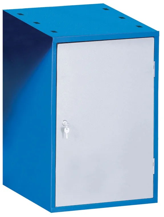 Zásuvková dílenská skříňka na nářadí k pracovnímu stolu GD, 810 x 592 x 510 mm, modrá