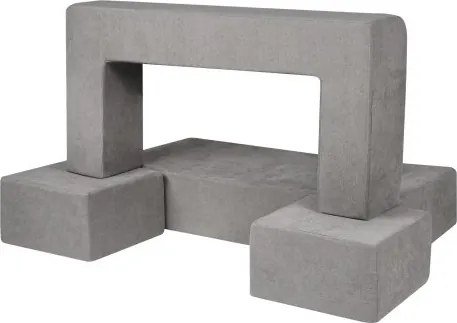 Modulární dětská pohovka na hraní 4ks DIY kreativní dětská dělená pohovka tmavě šedá
