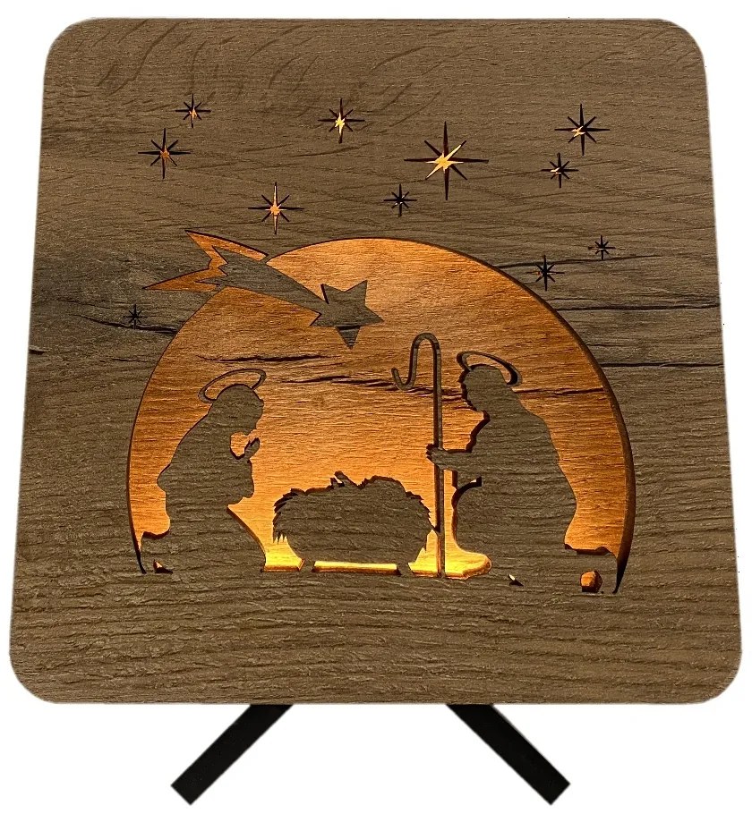 Li-Go "Betlém" lampa 19x19cm provedení povrchu: černá s patinou