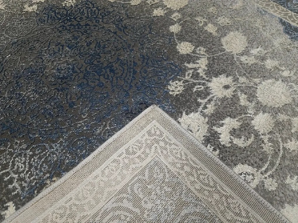 BE Koberec Deluxe 9091 NAVY - tmavě modrý obdélníkový Rozměr: 60x100 cm
