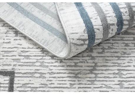 Dywany Luszczow Kusový koberec TULS střapce 51242 Rám slonová kost / modrý Rozměr koberce: 140 x 190 cm