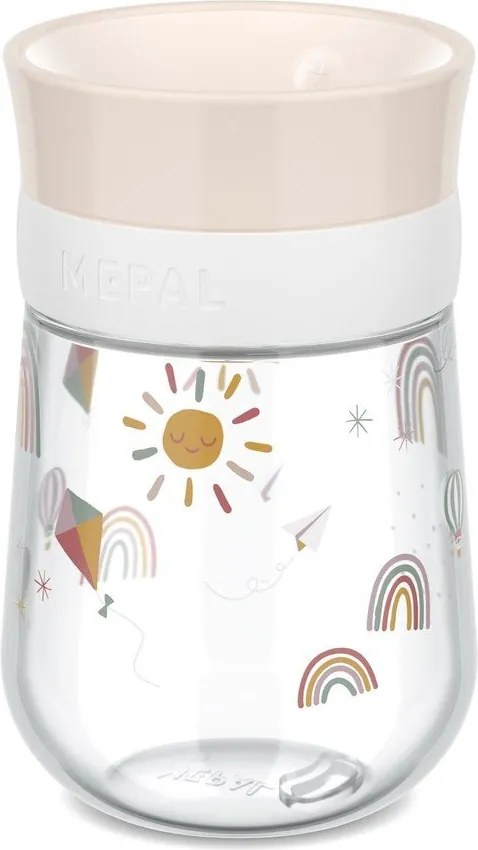 Béžový plastový dětský hrnek 300 ml Sunshine &amp; Rainbow – Mepal