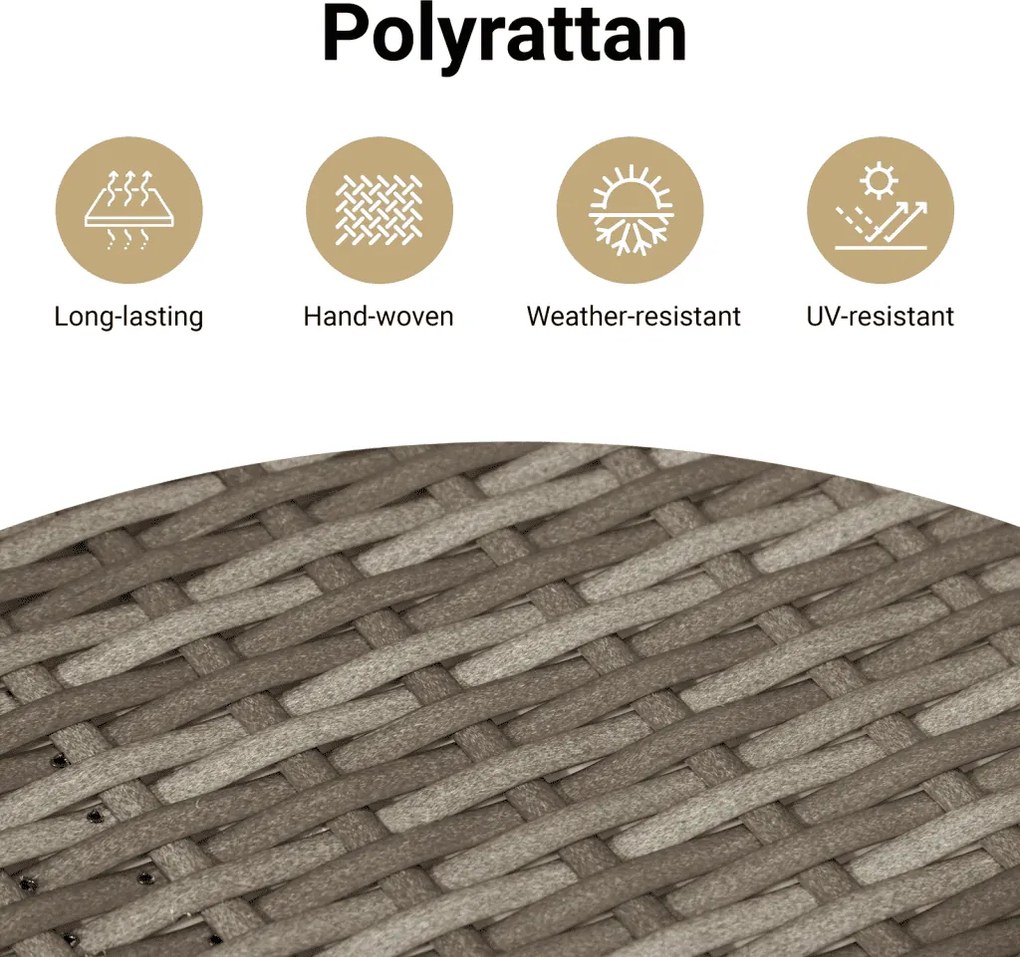vidaXL Okolí vířivky s úložným prostorem a dřevěným schůdkem polyratan [365611] Barva: Černá