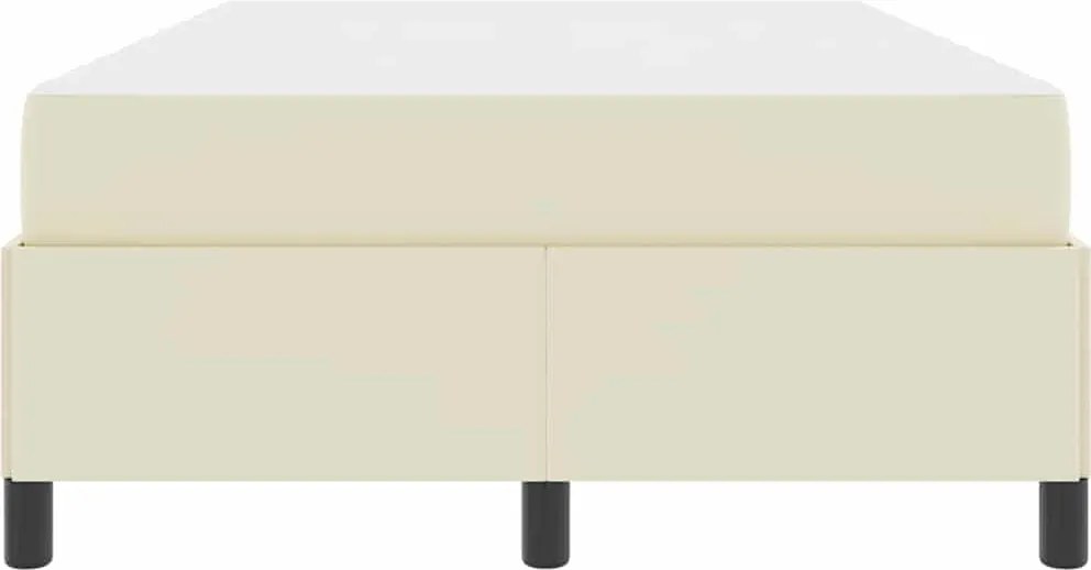 Rám postele s matrací Krémová 120 x 200 cm textil 3398996