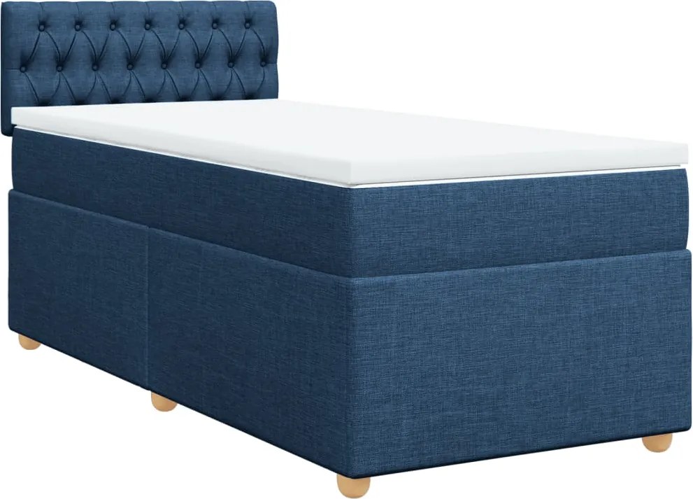 Box spring postel s matrací modrá 80x200 cm textil 3286520