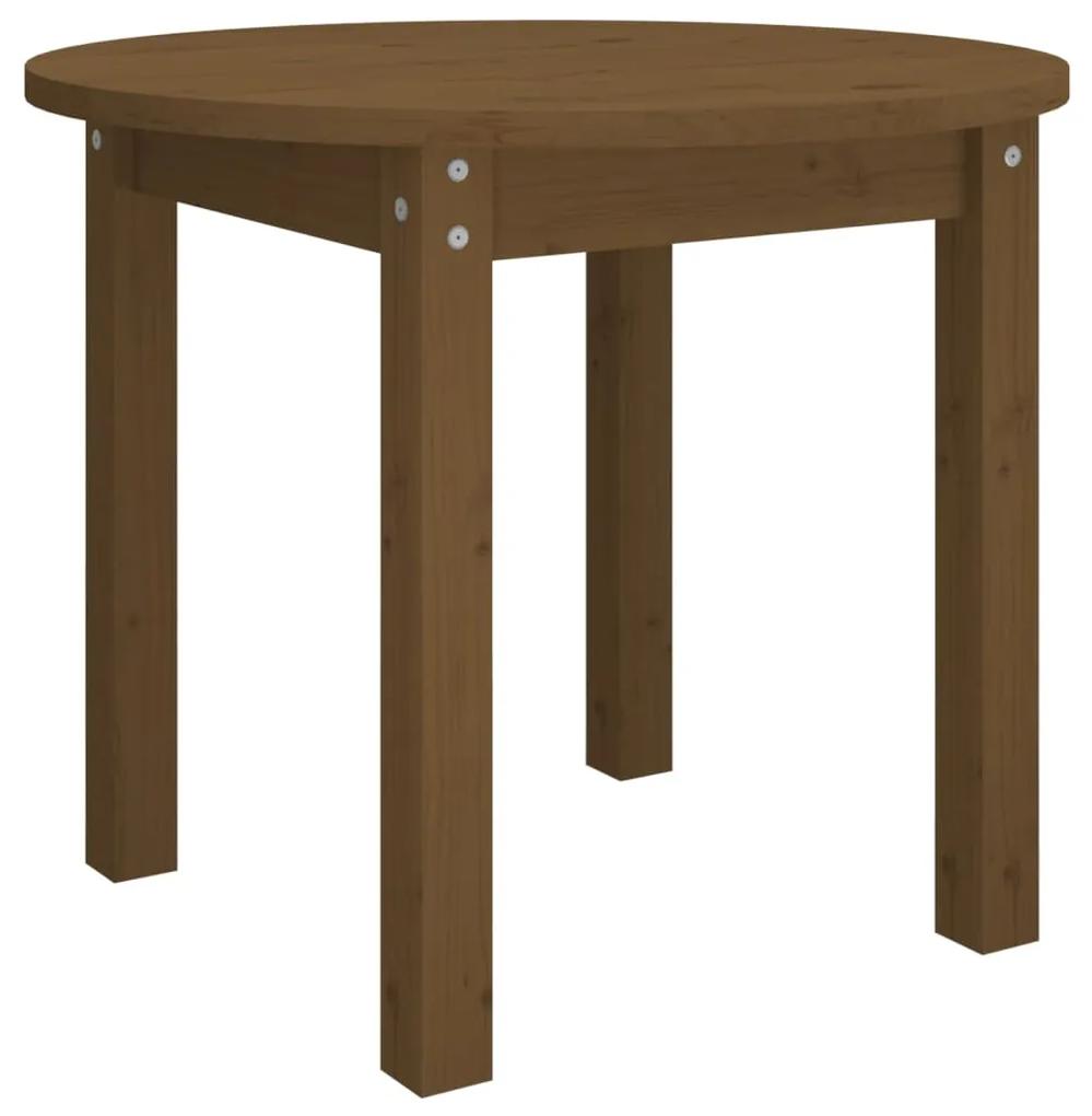 Konferenční stolek medově hnědý Ø 55 x 45 cm masivní borovice - Default Title