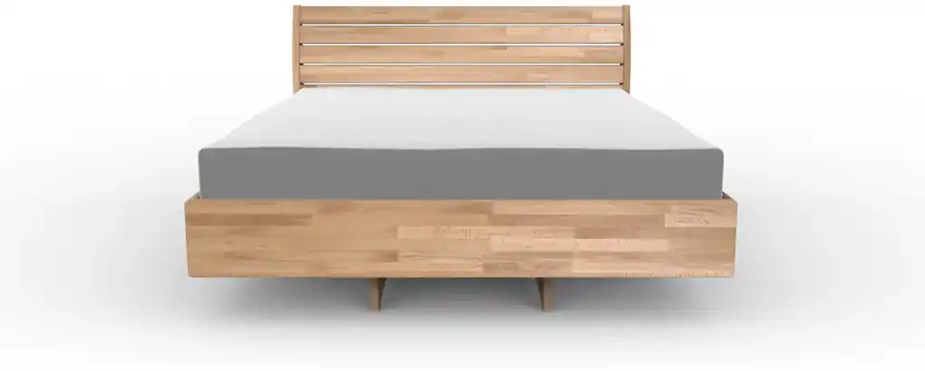 Masivní postel GEMINI - Solwo Design Dřevo a odstín oleje: DUB Cink - Olej  odstín DO206, Rozměr spací plochy: 140x200 | BIANO