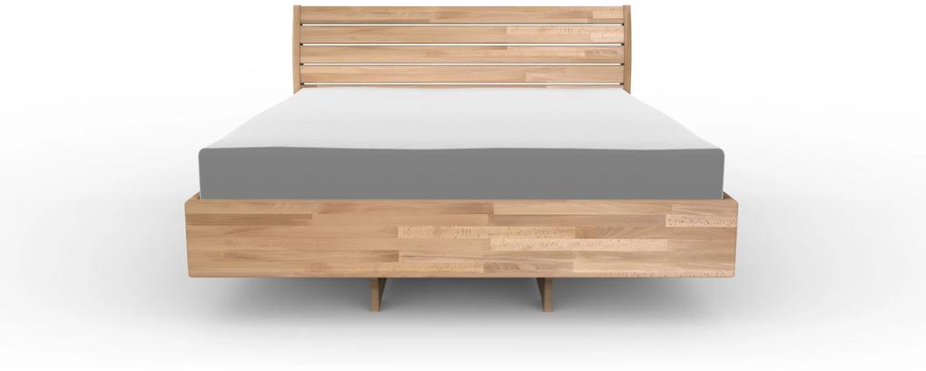 Masivní postel GEMINI - Solwo Design Dřevo a odstín oleje: DUB Cink - Olejování přírodní, Rozměr spací plochy: 200x200