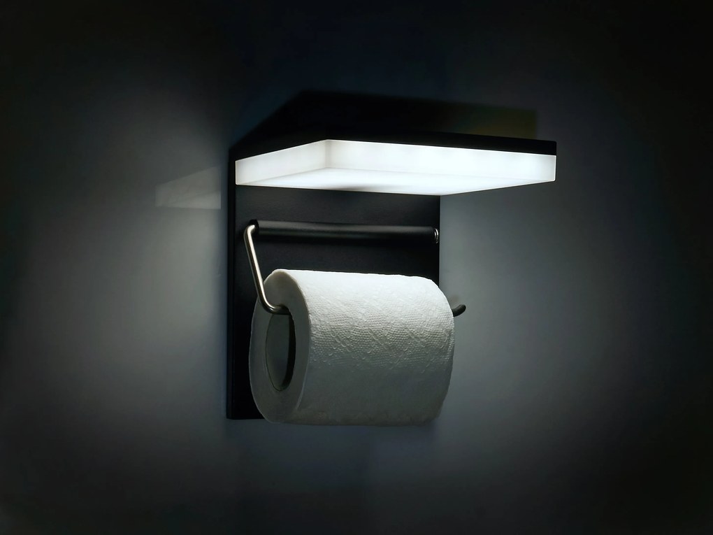 LED držák na toaletní papír s USB 5W - studená bílá