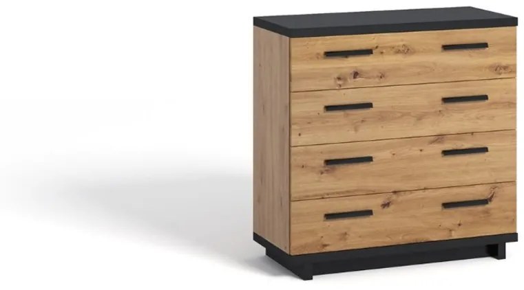 Expedo Komoda ONESIA K4SZ, 90x90x40, dub artisan/černá