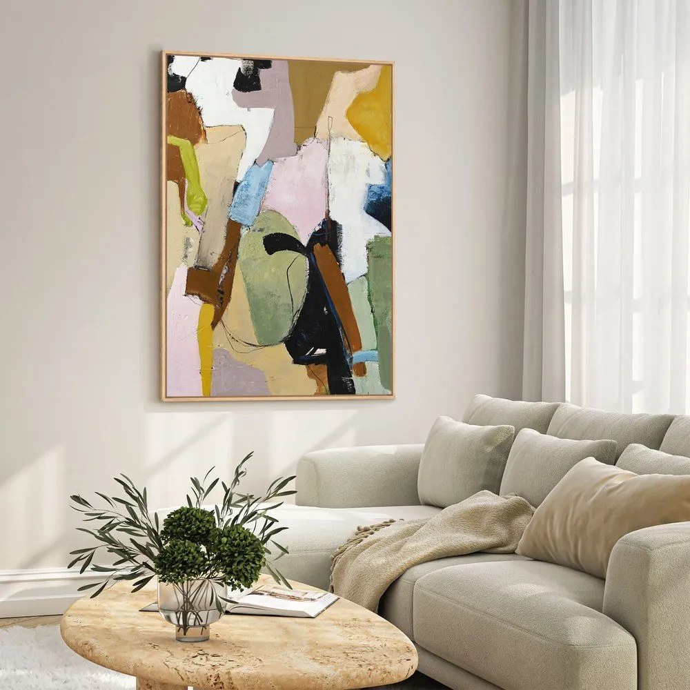 Tištěný/s ručně malovanými prvky obraz s rámem/na plátně 93x117 cm Out Of Ordinary – Malerifabrikken