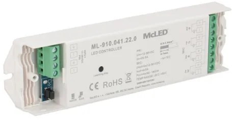 RF přijímač McLED řízení jasu CCT RGBW 4 kanály 4x5A 12-36V ML-910.041.22.0