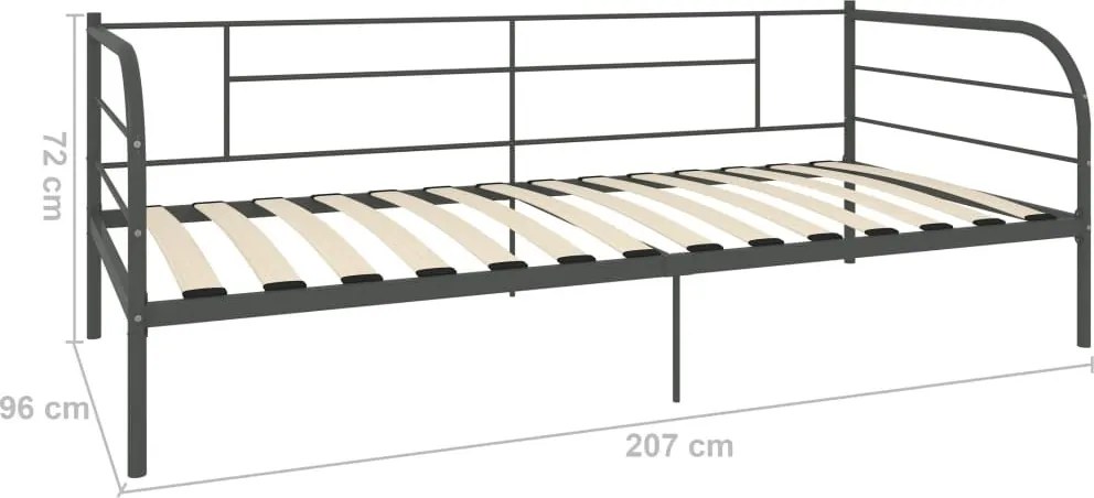 vidaXL Rám denní postele kov 90 x 200 cm [284674] Barva: Bílá