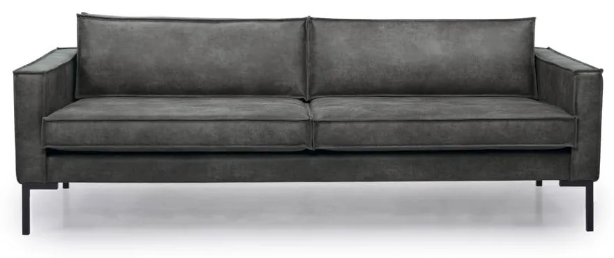 Tmavě šedá pohovka z imitace kůže 216 cm Rate - Scandic