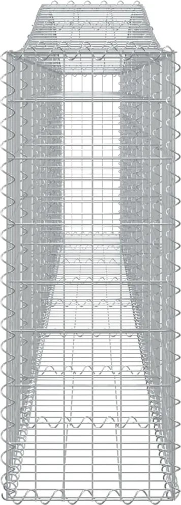 Klenuté gabionové koše 20ks 400x30x80/100 cm pozinkované železo 3145823