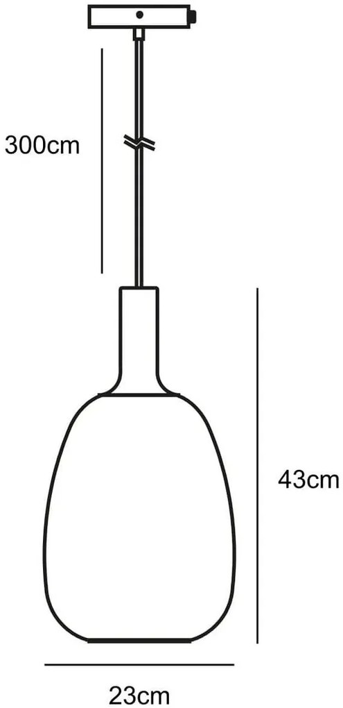 Závěsný lustr z opálového skla Alton pro žárovku E27 ø23cm  - Nordlux