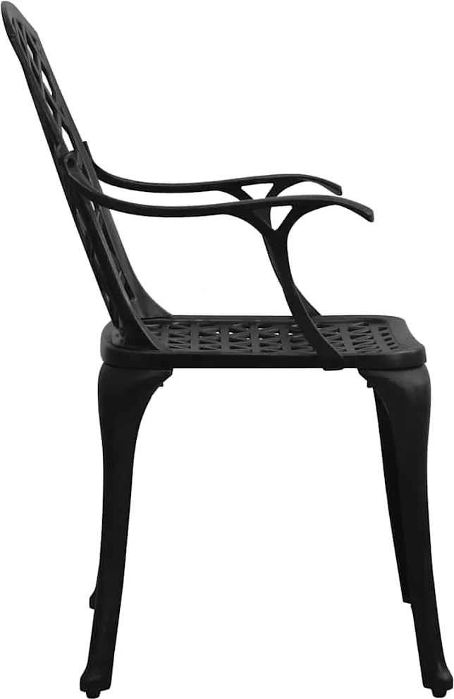 5dílný bistro set litý hliník černý 3070608